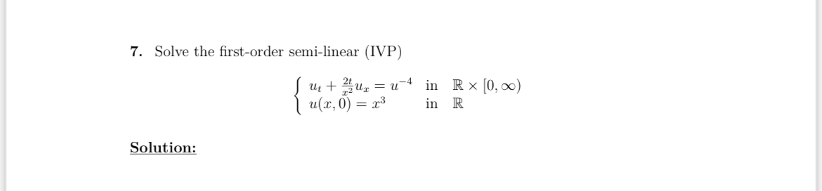 Solved Solve the first-order semi-linear | Chegg.com