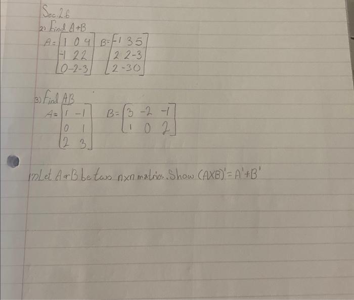Solved A=⎣⎡1−1002−242−3⎦⎤B=⎣⎡−12232−35−30⎦⎤ 3) Find AB | Chegg.com