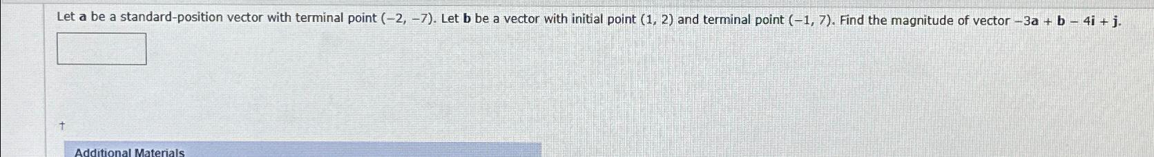 Solved Let a ﻿be a standard-position vector with terminal | Chegg.com