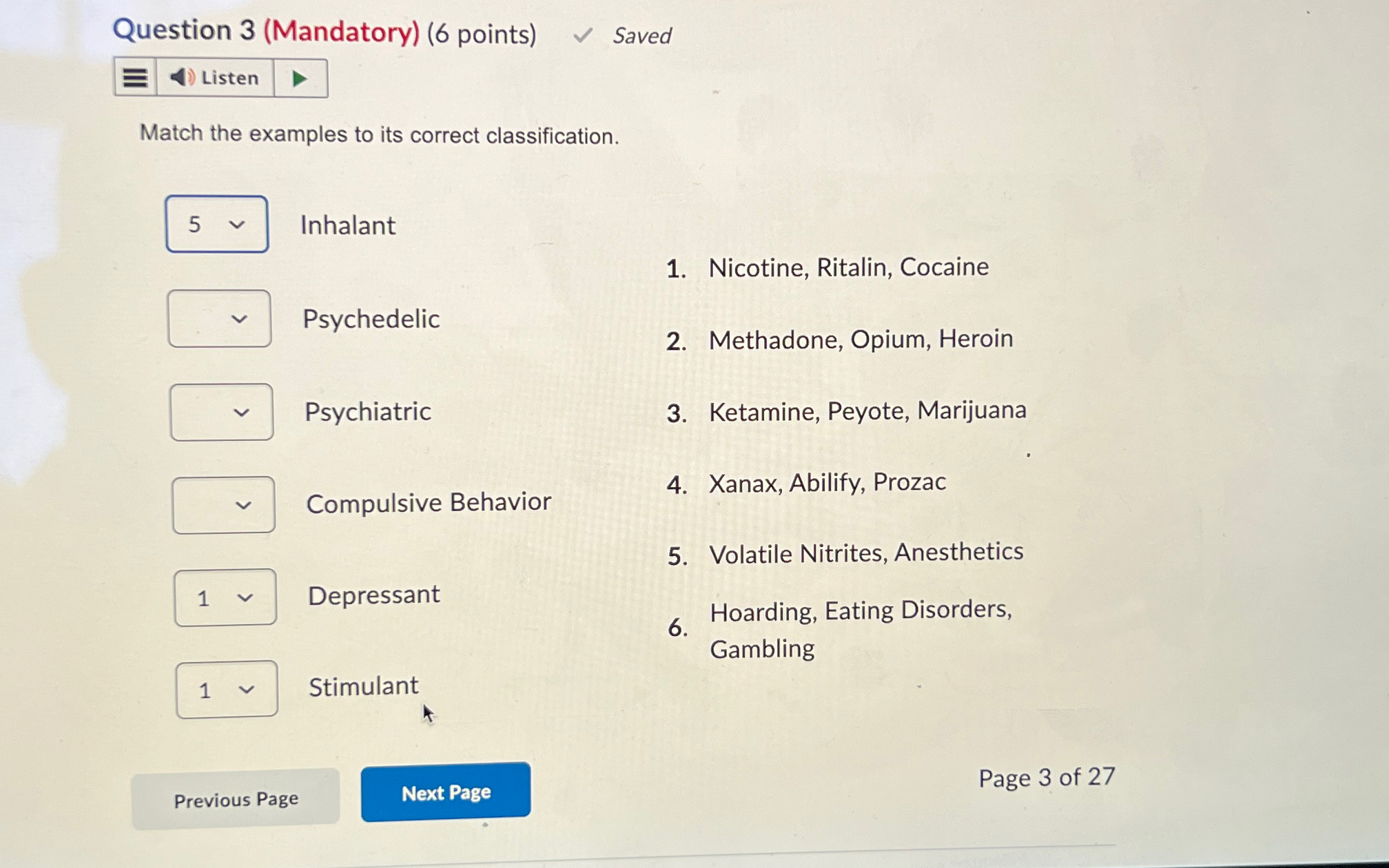 Solved Question 3 (Mandatory) (6 ﻿points) ﻿SavedMatch the | Chegg.com