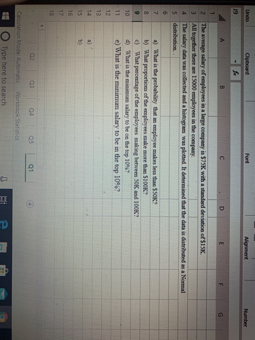Solved Undo Clipboard Font Alignment Number fo SC The | Chegg.com