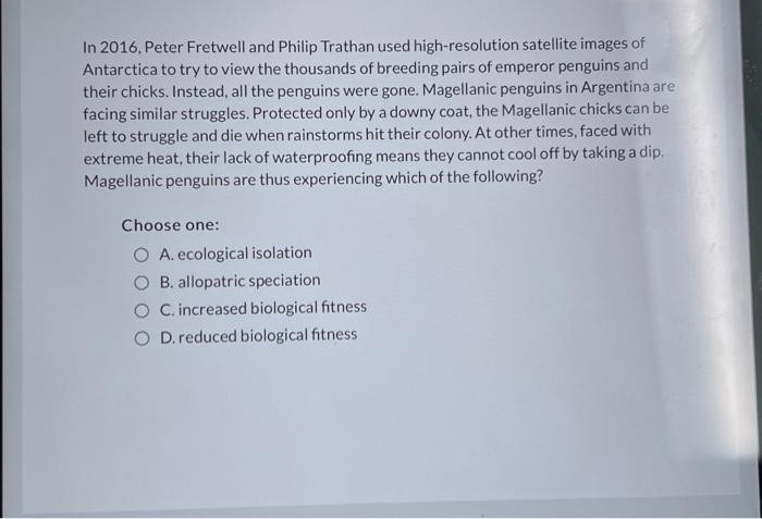 Solved In 2016, Peter Fretwell and Philip Trathan used | Chegg.com