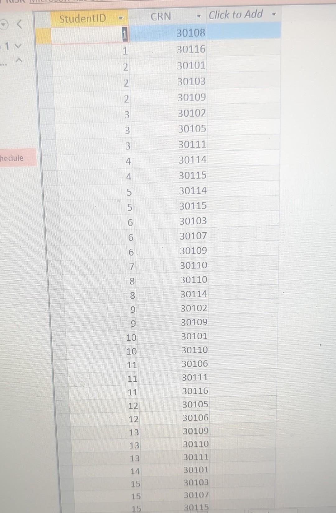 Group By: 1.) How many classes are scheduled in each | Chegg.com