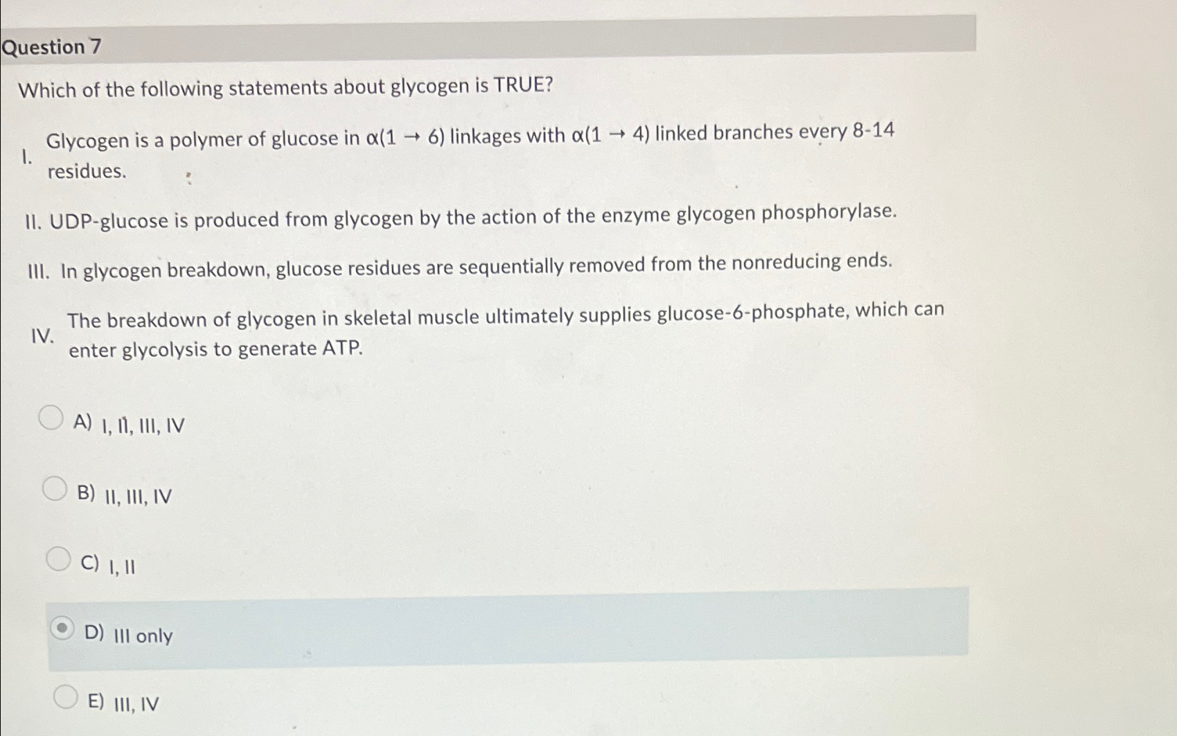 Solved Question 7Which of the following statements about | Chegg.com