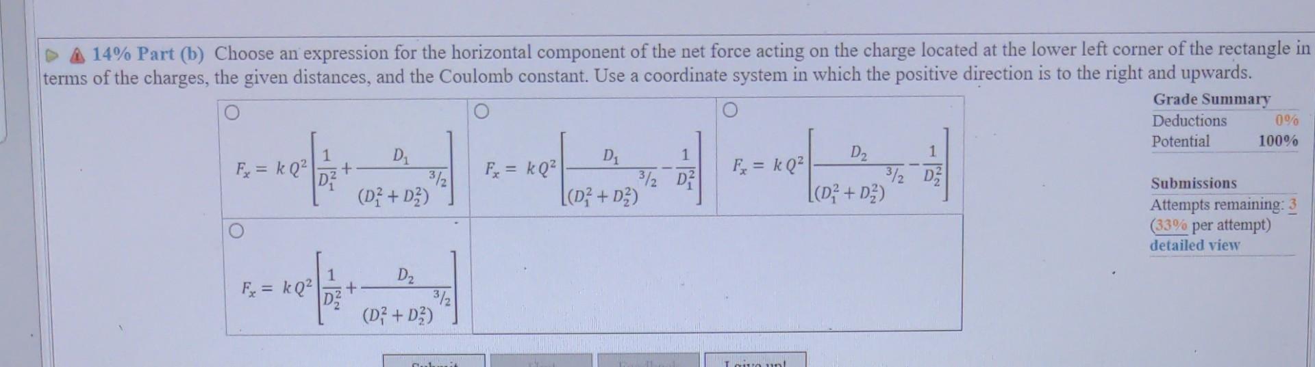 Solved (13\%) Problem 3: Four point charges of equal | Chegg.com