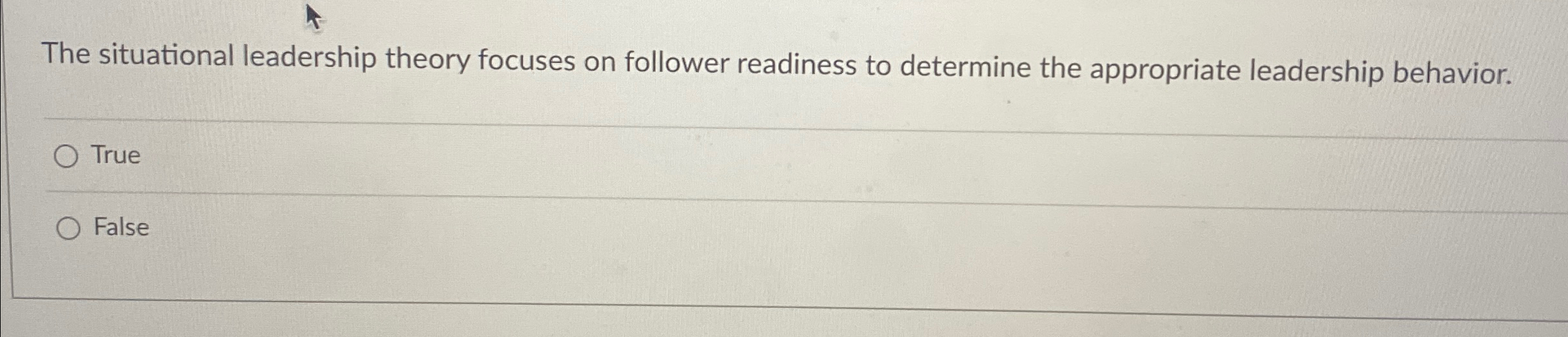 Solved The situational leadership theory focuses on follower | Chegg.com