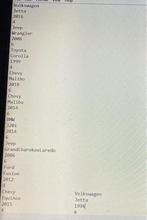 Solved You are to write a class called Car. The car has the | Chegg.com