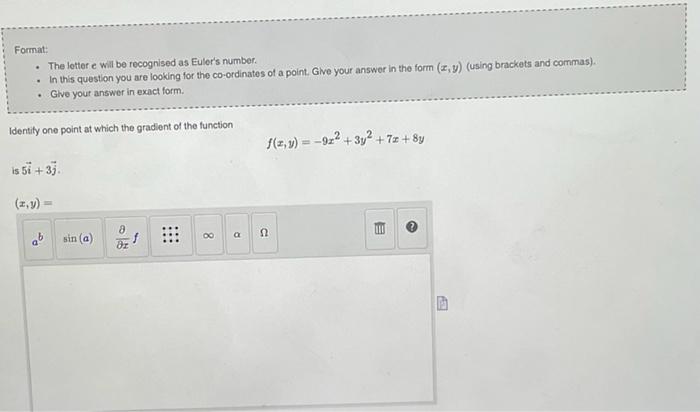 Solved Format: - The letter e will be recognised as Euler's | Chegg.com