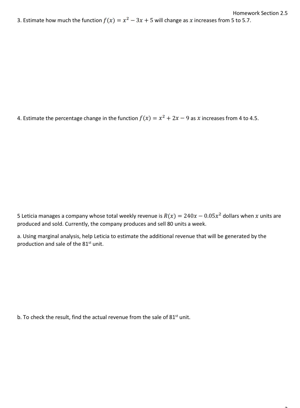 Solved Homework Section 2 53 ﻿estimate How Much The