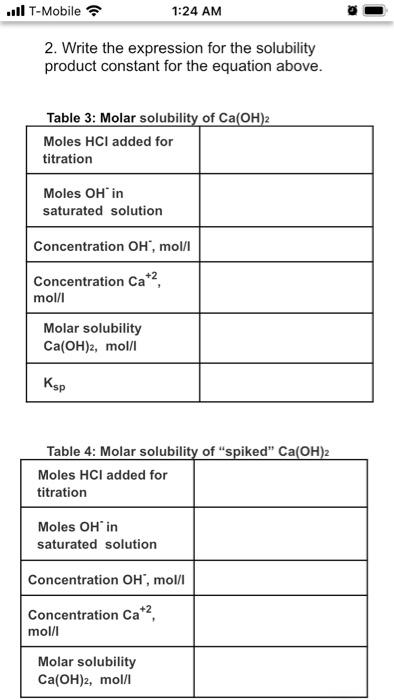 Solved Molarity of standardized HCl=0.05M Volume of | Chegg.com