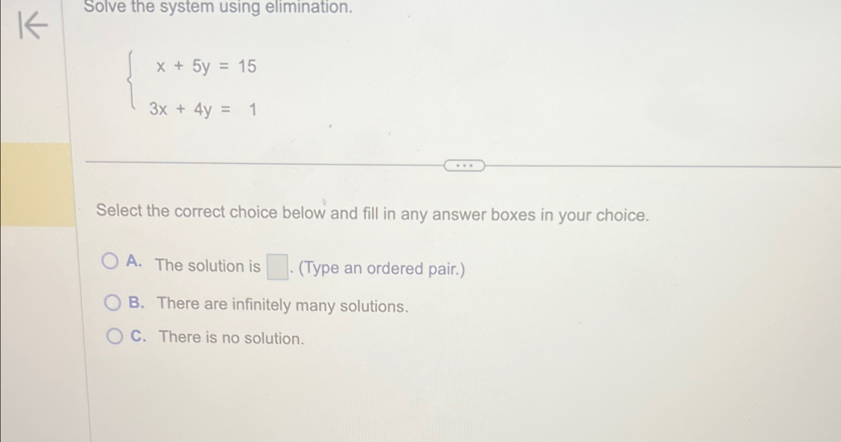 Solved Solve the system using | Chegg.com
