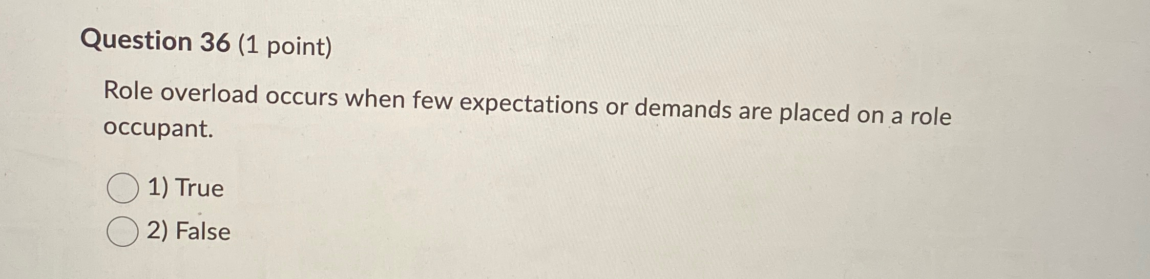 Solved Question 36 (1 ﻿point)Role overload occurs when few | Chegg.com