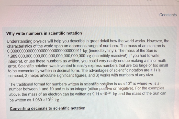 Solved: Scientific Notation Students Who Successfully Comp... | Chegg.com