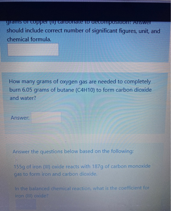 Solved Copper (UI) carbonate breaks down into a metal oxide | Chegg.com