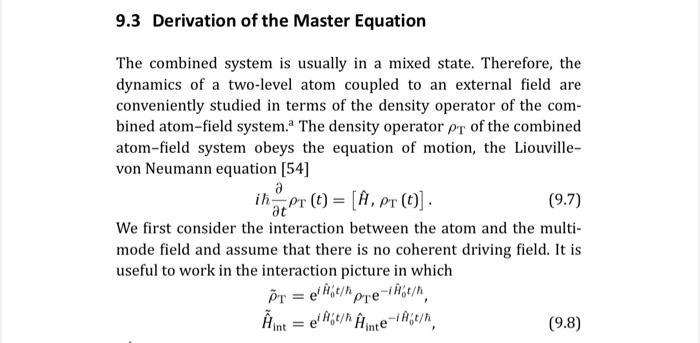 Solved 9.2 The state of a system is described by the density | Chegg.com