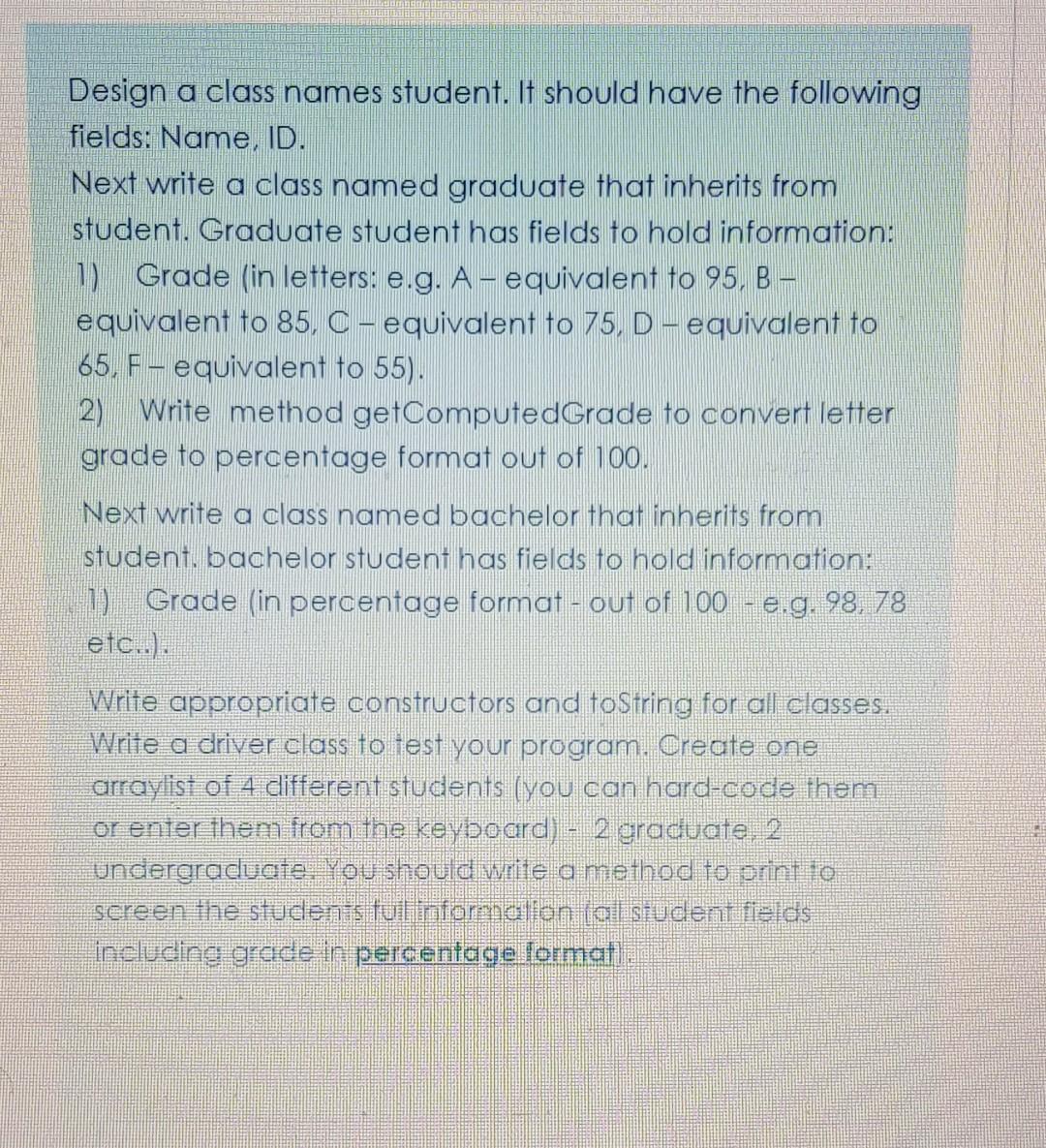 Solved Design a class names student. It should have the | Chegg.com