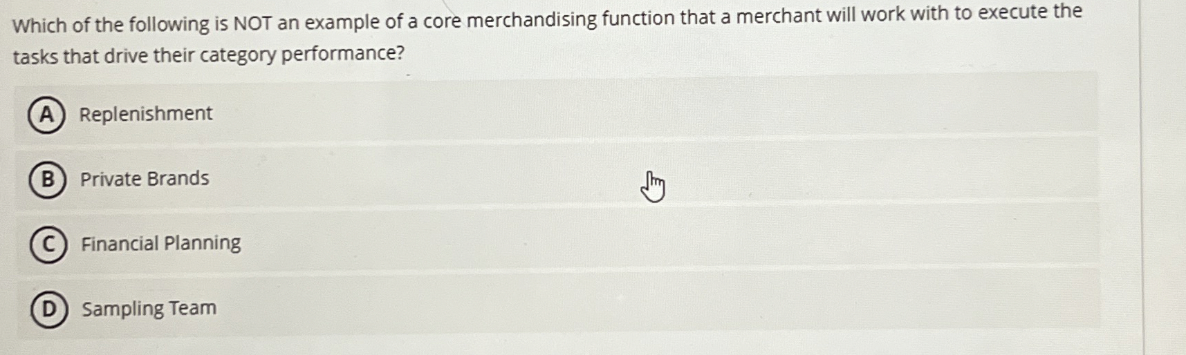 Solved Which of the following is NOT an example of a core | Chegg.com