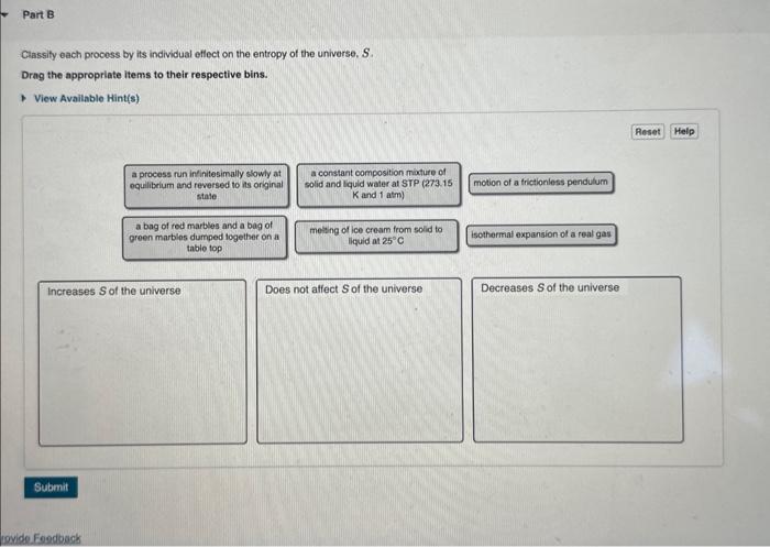 Solved Rank These Systems In Order Of Decreasing Entropy