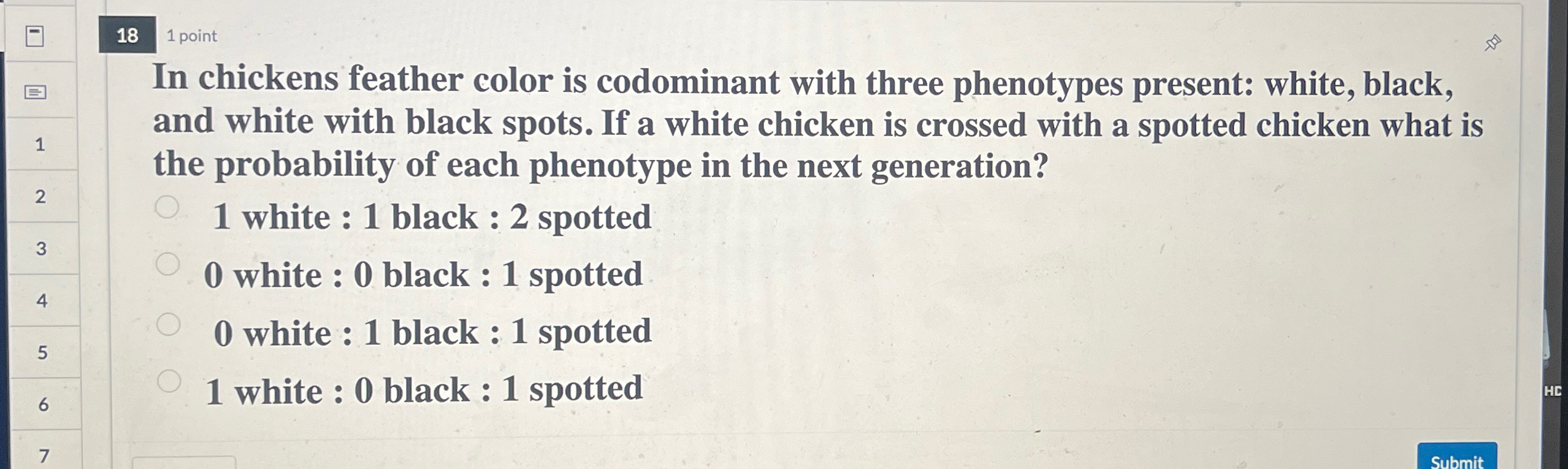 Solved 181 ﻿pointIn chickens feather color is codominant | Chegg.com