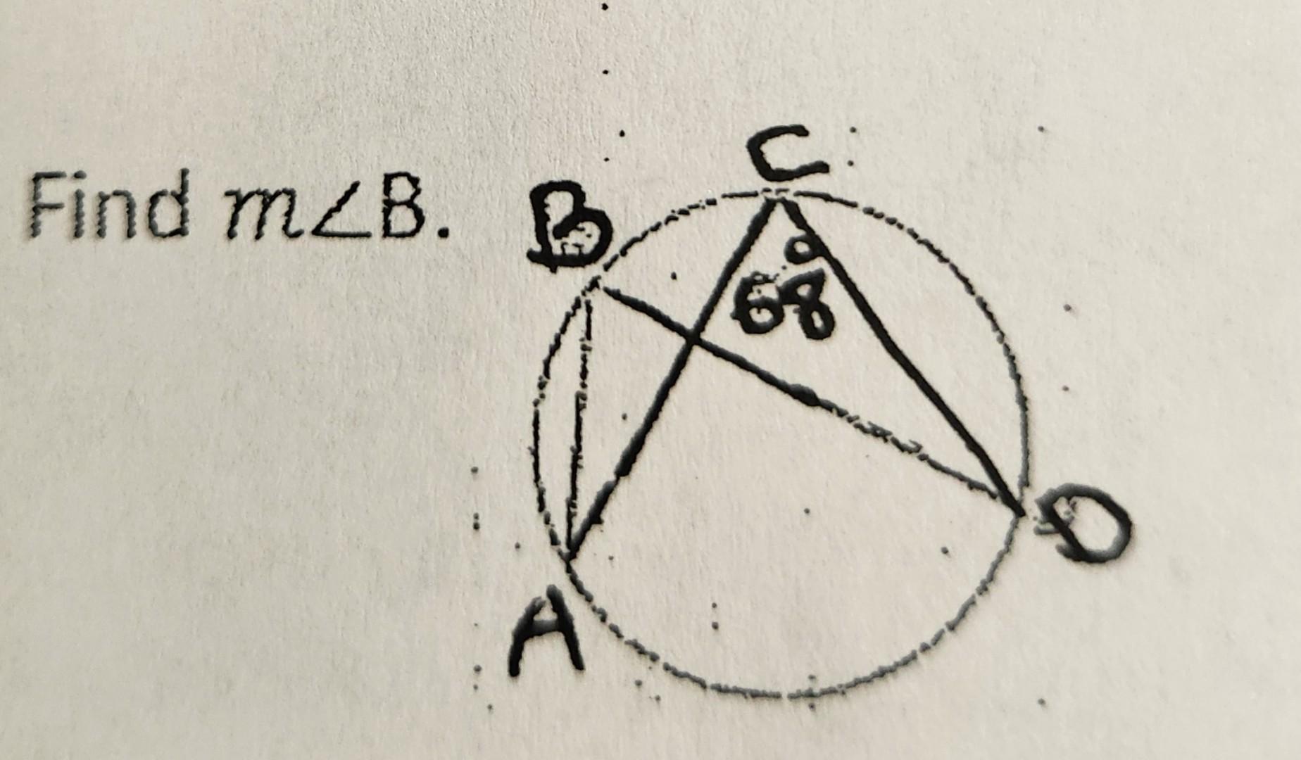 Solved Find m∠B. | Chegg.com