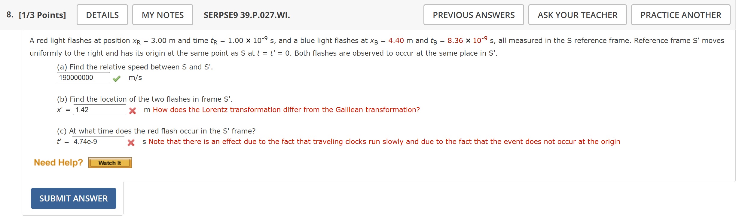 Solved m How does the Lorentz transformation differ from the | Chegg.com
