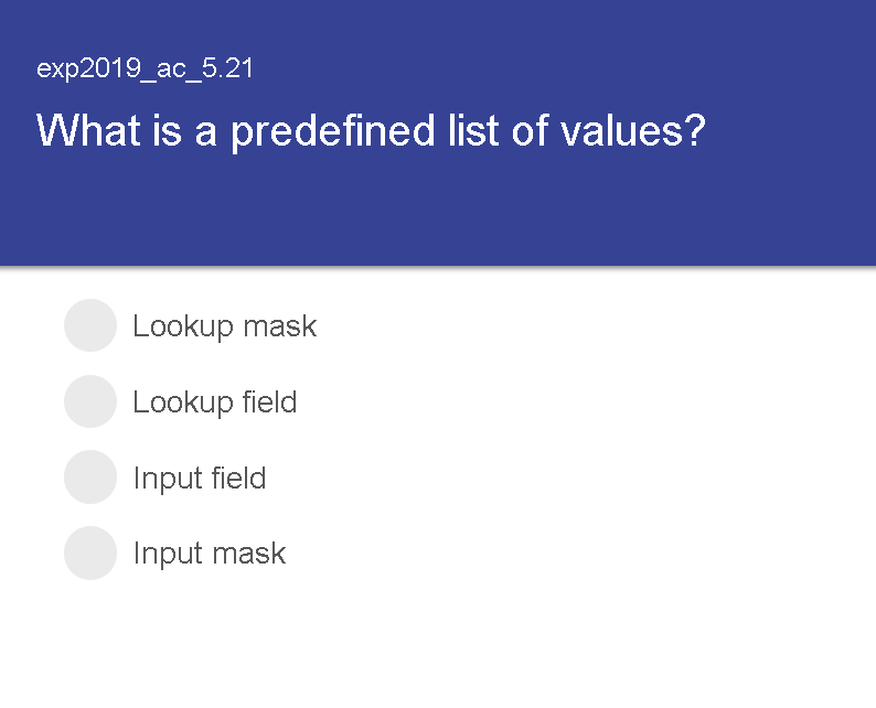 Solved exp2019_ac_5.21What is a predefined list of | Chegg.com