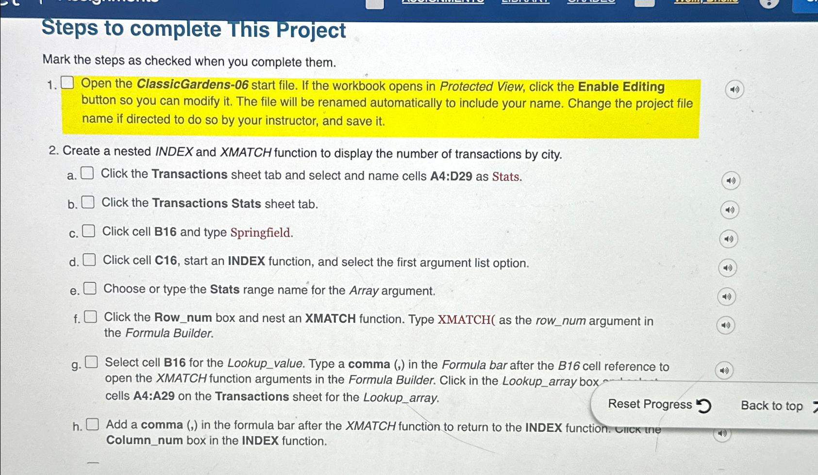 Steps to complete This ProjectMark the steps as | Chegg.com