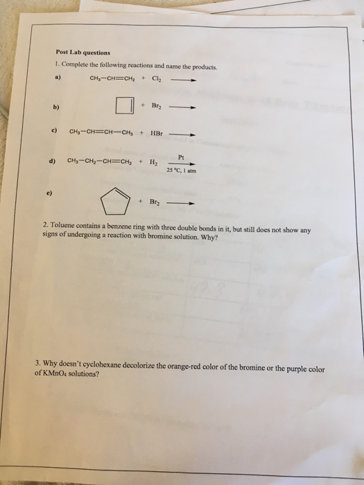 Solved Post Lab questions 1. Complete the following | Chegg.com