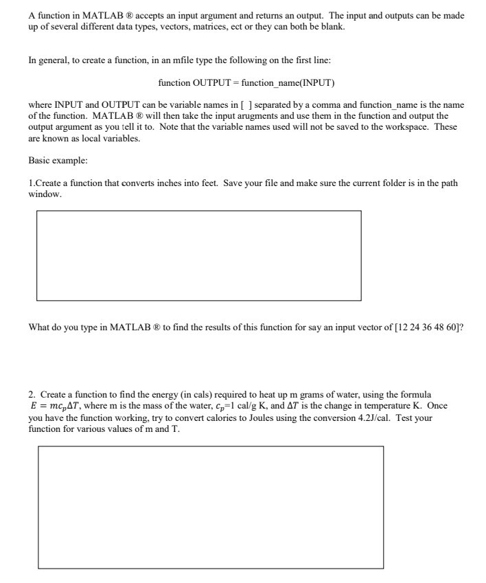 Solved A function in MATLAB® accepts an input argument and | Chegg.com