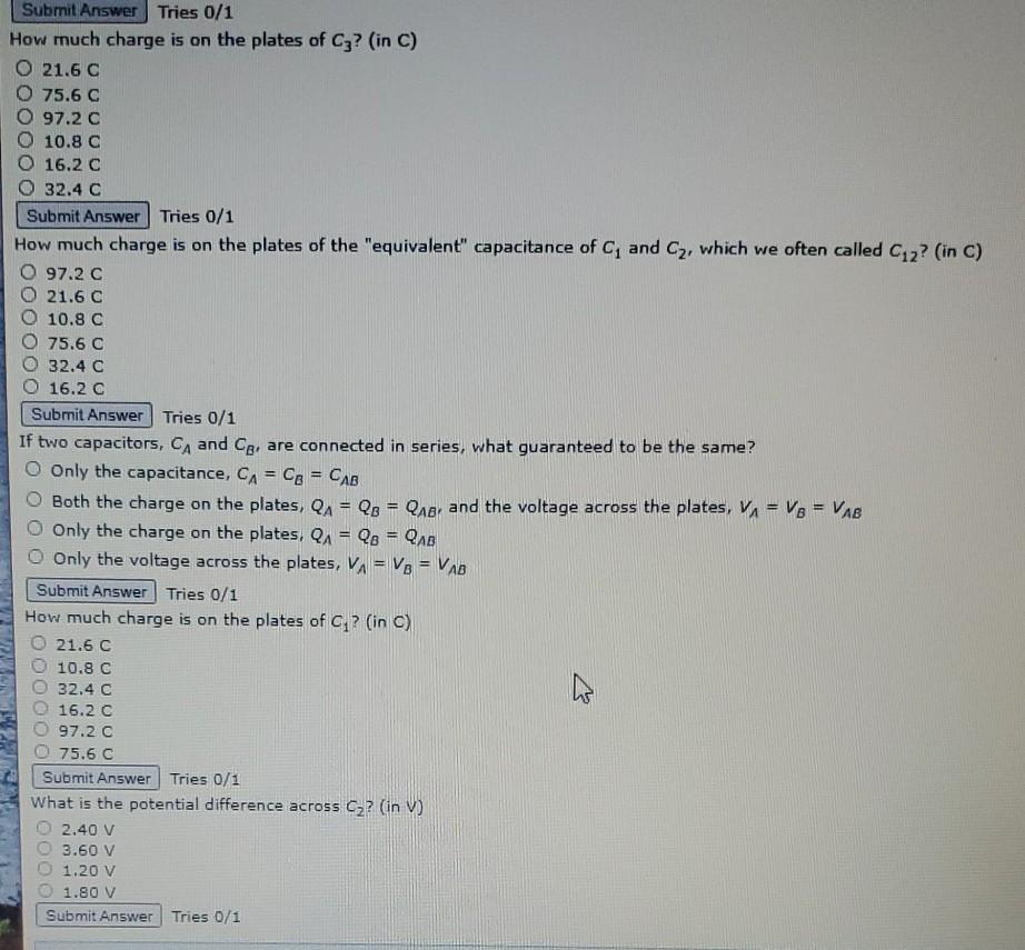 Solved Feedback Print Info ε C1 C3 C2 The next few problems | Chegg.com
