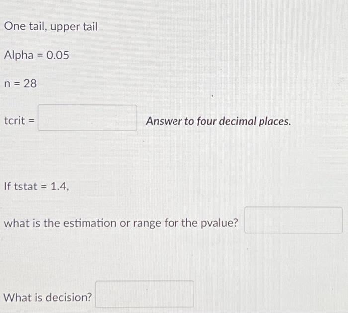 Solved USE THE T-Table below to complete the problem! Will | Chegg.com