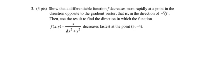 Solved 3. (3 pts) Show that a differentiable function f | Chegg.com
