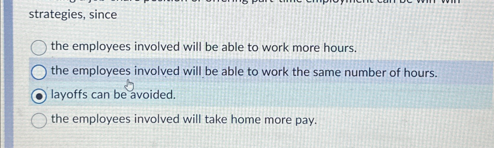 Solved strategies, sincethe employees involved will be able | Chegg.com
