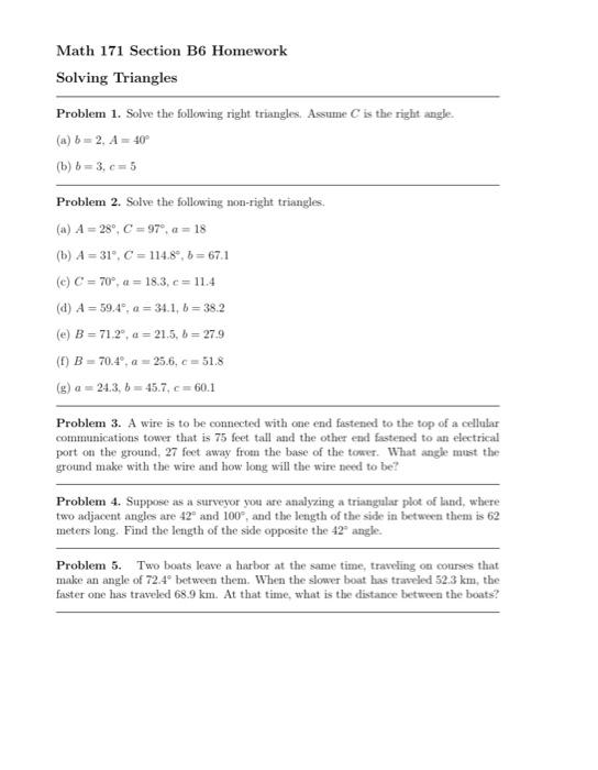 Solved Math 171 Section B3 Homework Solving Basic | Chegg.com