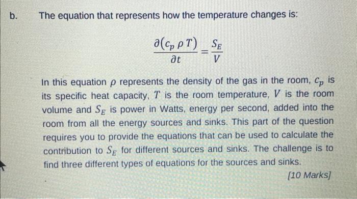 [Solved]: The equation that represents how the temperature