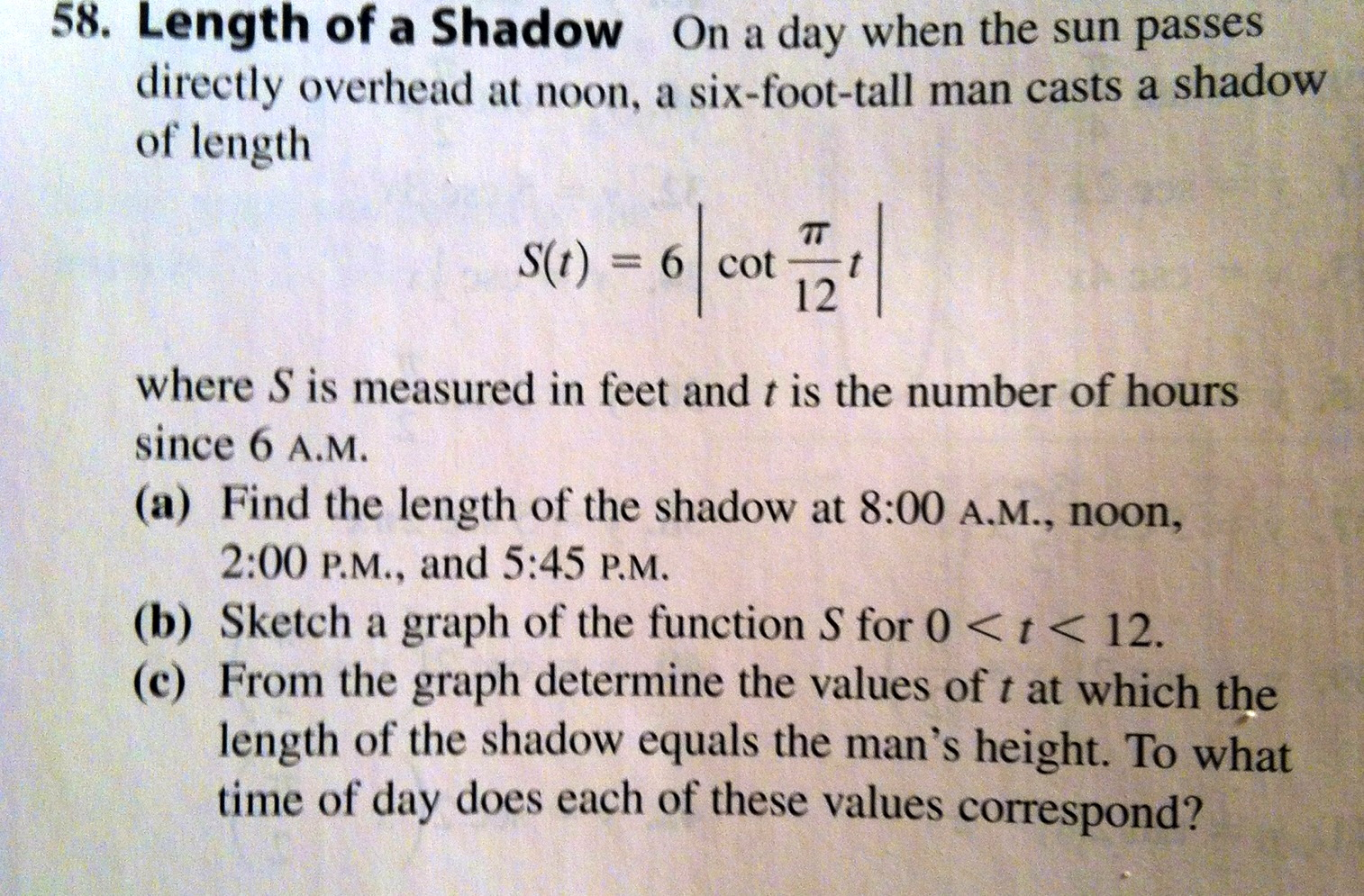 Length of a Shadow On a day when the sun passes | Chegg.com