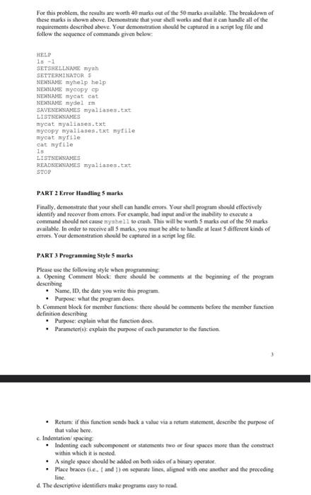 Solved PART 1 Implementing myshell and Capturing Result 40 | Chegg.com