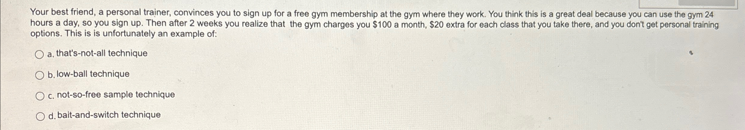 Solved Your best friend, a personal trainer, convinces you | Chegg.com