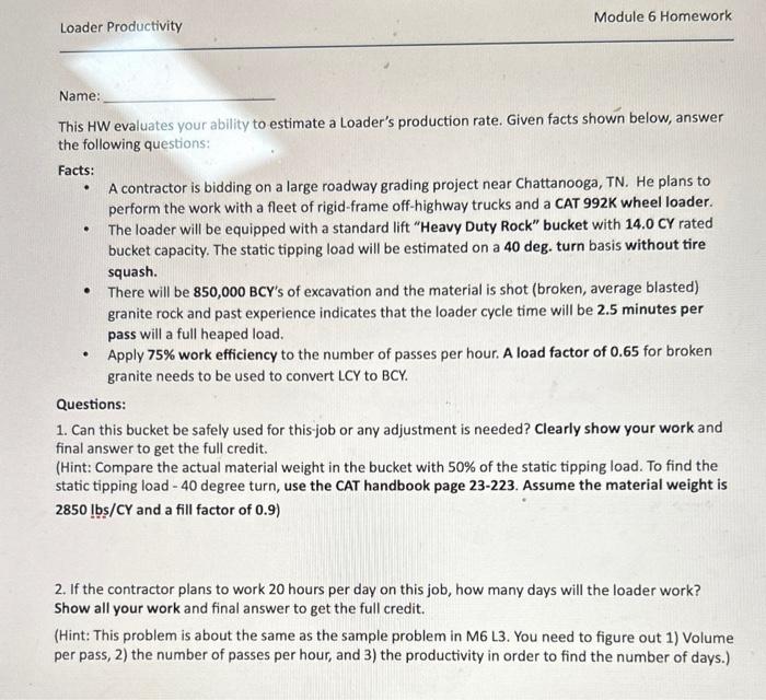 Solved Name: This HW evaluates your ability to estimate a | Chegg.com