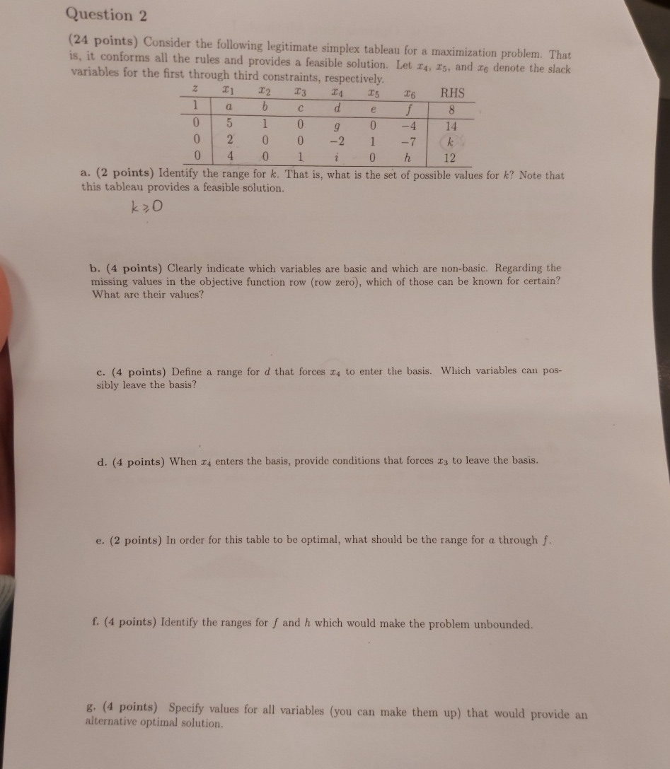 Solved Question 2(24 ﻿points) ﻿Consider the following | Chegg.com