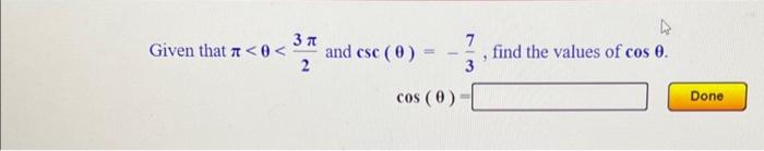 Solved Given that π