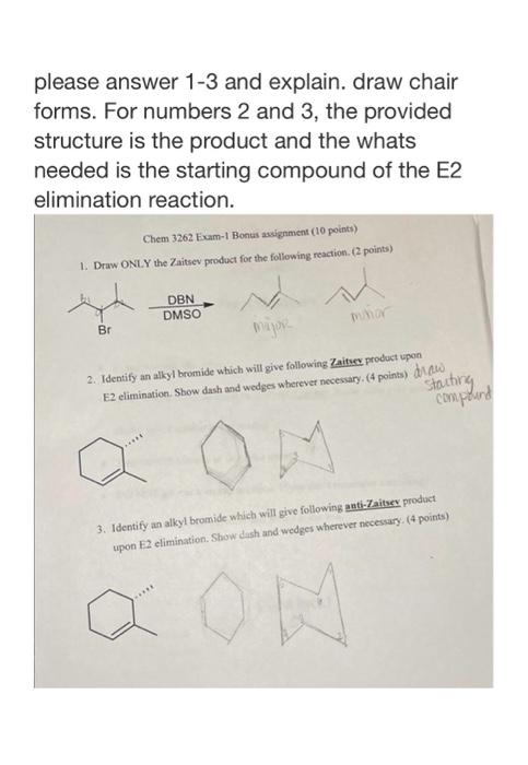 Solved please answer 1-3 and explain. draw chair forms. For | Chegg.com