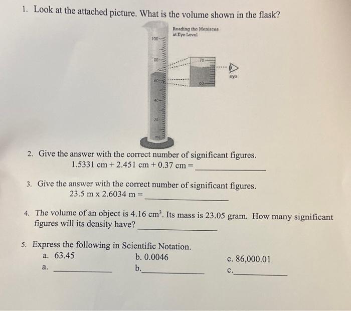 Solved 1. Look at the attached picture. What is the volume | Chegg.com