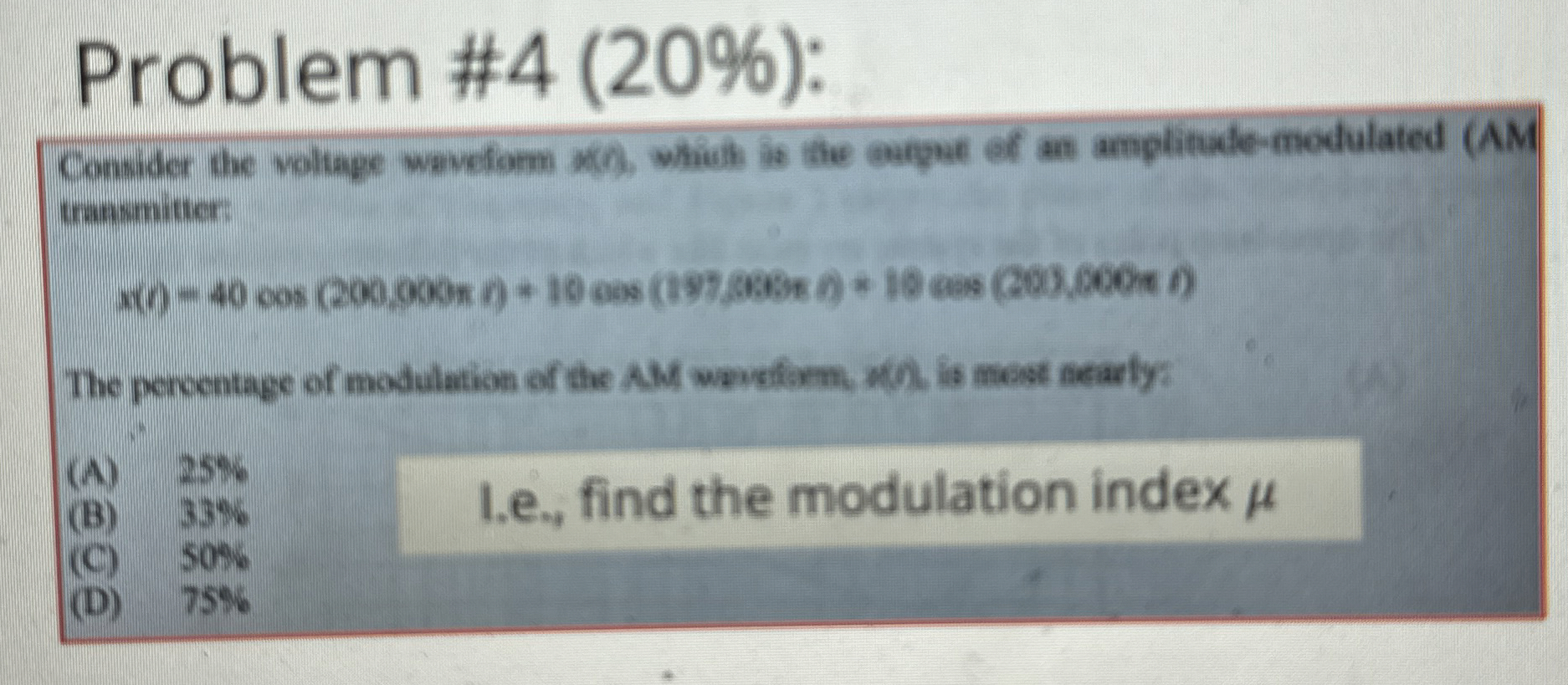 Solved Problem #4 (20%):Consider the voltage wavelomm , | Chegg.com