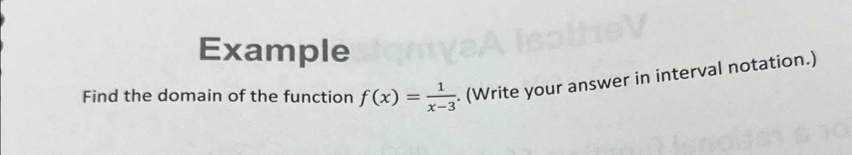 Solved ExampleFind the domain of the function | Chegg.com