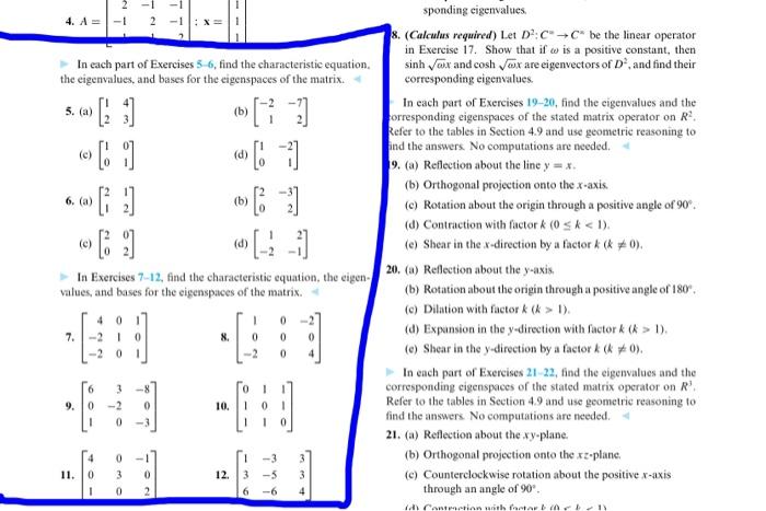 Solved Exercise Set 4.2 1. Use Theorem 4.2.1 to determine | Chegg.com
