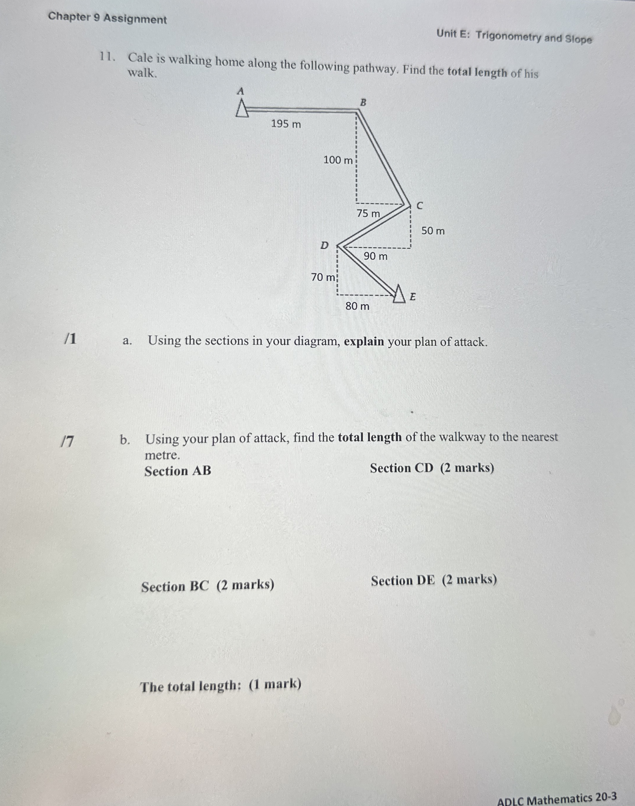 Solved Chapter 9 ﻿AssignmentUnit E: Trigonometry and | Chegg.com