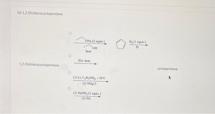 Solved Outline a synthesis of cyclopentene from each of the | Chegg.com