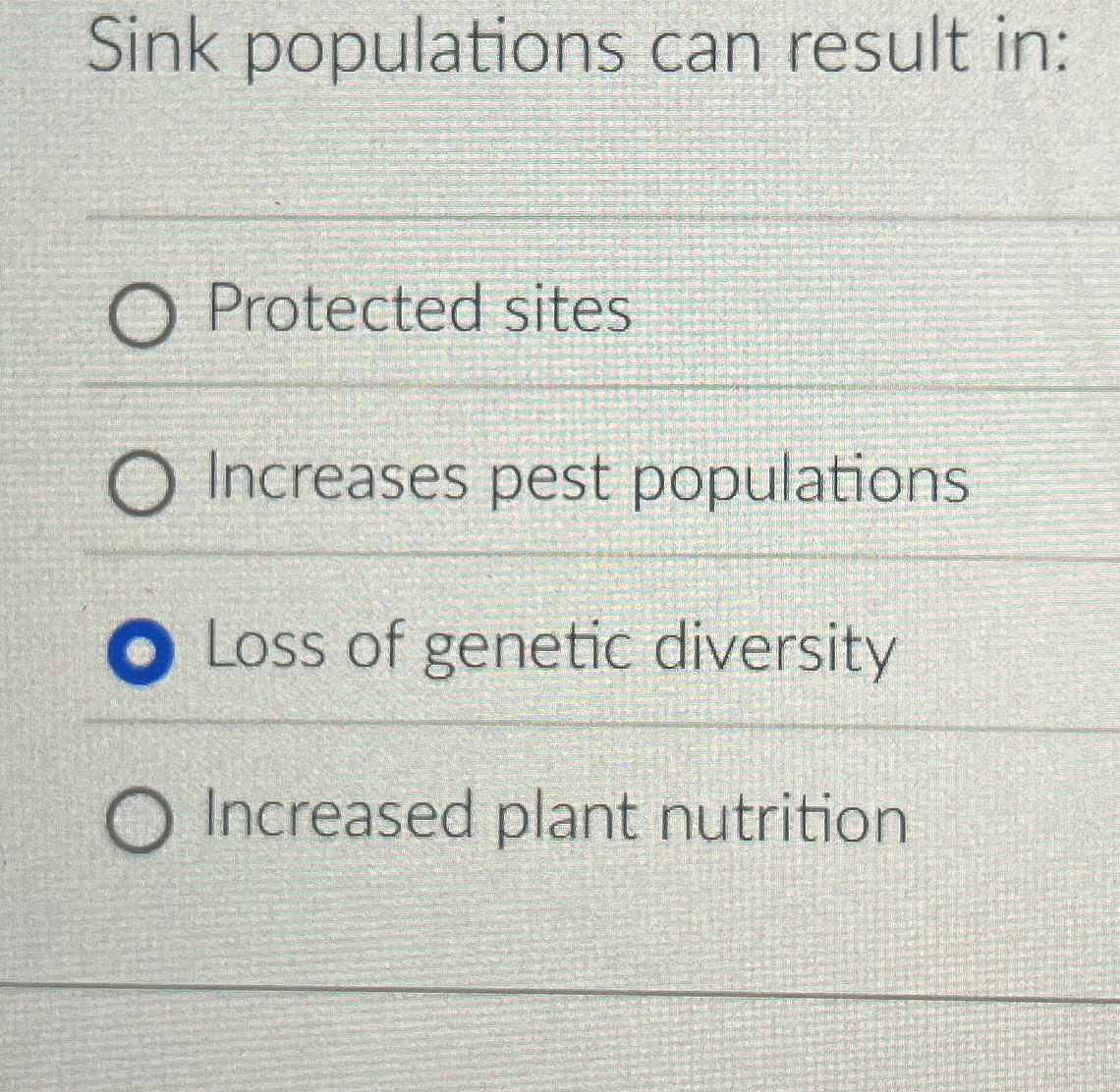 Solved Sink populations can result in:q,Protected | Chegg.com