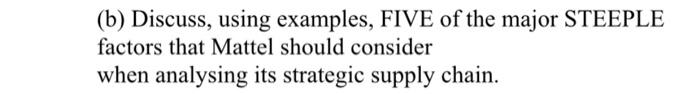 Solved (b) Discuss, using examples, FIVE of the major | Chegg.com